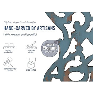 PHI VILLA Accent Cabinet with Doors - Farmhouse Credenza Cabinet for Living Room, Sideboard Buffet Cabinet with Storage Blue