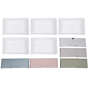 Plastic Drawer Storage Cabinet, 5 Layer Easy Pull Drawer Closet, Macaron Color with Lock, Easy Pull Handle, Removable Wheels, can Do Bedroom Cabinets, Living Room, Dining Room Storage