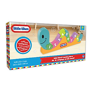 Little Tikes - Solid Wood Counting Worm - Colors and Counting Building Toys and Toddler Games - Montessori Toys and Learning Activities. Great Birthday Gift for Boys and Girls.