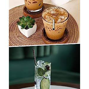 Stanley Straw Replacement 40 oz 30 oz, 6 Pcs Metal Straws Reusable, Reusable Straws Dishwasher Safe with Straw Cleaner(Silver 12 inches)