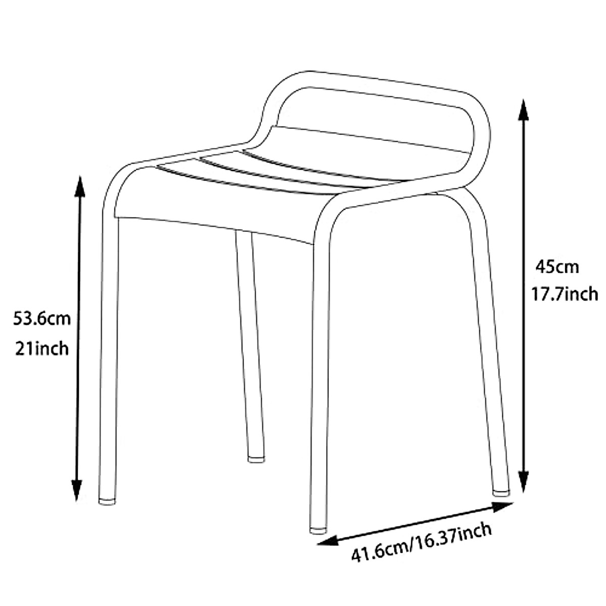 Lisuden Set of 2 Indoor-Outdoor Metal Dining Chairs, Patio Bistro Chair, Lower-Back Cafe Chairs with 18" Seat Height (Pea Green)