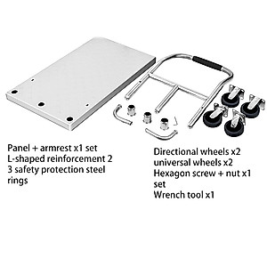 SHIJIANX Moving Platform Hand Truck, Foldable for Easy Storage and 360 Degree Swivel Wheels,Stainless Steel Trolley Flatbed