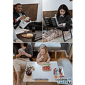 Cooper Mega Table Plus - Premium XXL Extra Large Lap Desk w/Book Stand | Multifunctional Folding Laptop Stand for Bed, Laptop Desk for Bed, Laptop Bed Stand, Laptop Bed Tray, Floor Desk (Black Onyx)