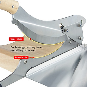 huyear Manual Chinese Medicine Slicer Stainless Steel Herb Medicine Slicer, Adjustable Thickness Herb Cutter with Tray Sharpener for Panax Quinquefolius Beef Jerky Dried Vegetable Nougat