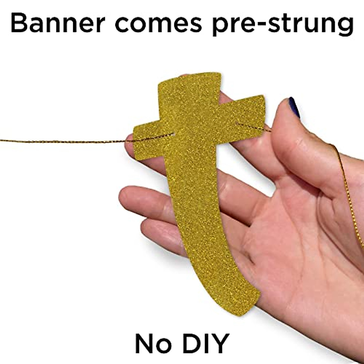 Sit Stay Drink Gold Glitter Banner – Dog Birthday Banner and Decorations – Funny Puppy Birthday Party Supplies and Gifts