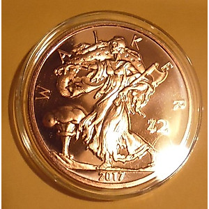 UNCIRCULATED COPPER ZOMBUCKS WALKER .999 FINE COPPER - ZOMBIE APPROVED by REEDERSONG