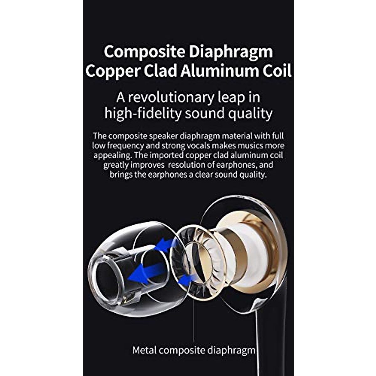 Keephifi in-Ear Monitors BLON BL-T3 Headphones,11mm Composite Copper Clad Aluminum Diaphragm DD Earbuds of Full Bass and Strong Vocals for HiFi Sport, Games, Music Earphones (with mic, Silver)