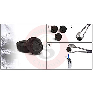 Charcoal Tablets for Incense – Quick Light Coal Tablets – Charcoal Disks – 33 mm Coal Rolls – Pack of 10 Coal Briquettes – Slow Burn - Instant Lighting (Roll of Charcoal Discs)