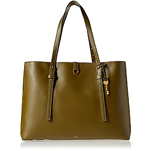 Fossil Women's Kier Vegan Cactus Leather Tote Bag Purse Handbag, Green Moss (Model: ZB1615376)
