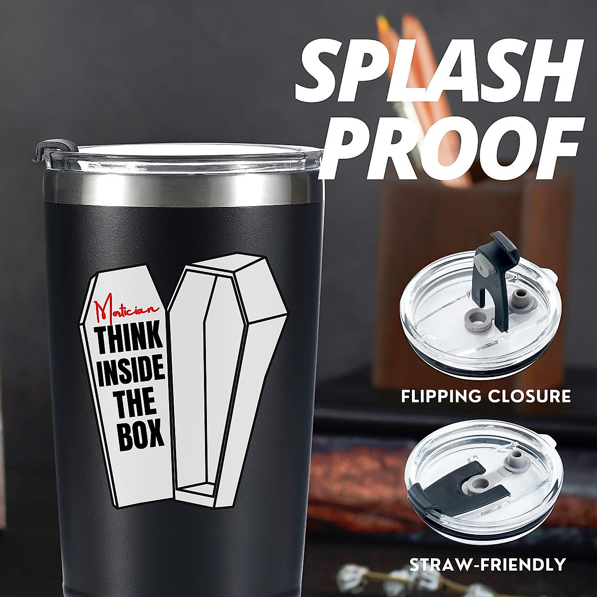 Onebttl Mortician Gifts, Funny Embalming Mortician Coff Mug, Thank You Birthday Gifts for Embalmer, Funeral Director, Stainless Steel Tumbler 20OZ - Think Inside The Box