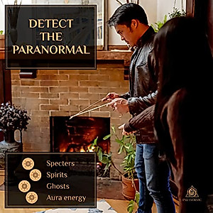 Copper Dowsing Rods Spiritual & Pendulum Board Kit with Mat & Quartz Crystal – Set of 2 Pure Copper Spiritual Rods – Discover Paranormal Secrets with Divining Rods by PARANORMIC