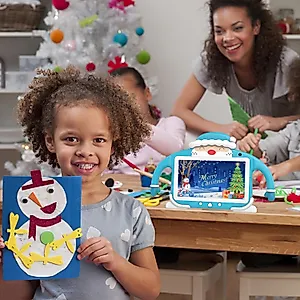 Okulaku ZIDS701 7-Inch Kids Tablet with 64GB Storage, Android 11.0, Dual Camera, Parental Controls, Netflix, Games, and Learning Apps - Blue