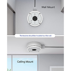 ANNKE Universal Junction Box Mount Bracket for Bullet Dome Turret PTZ Security Cameras Outdoor Waterproof Aluminum Wall Ceiling Mount Hide Cables