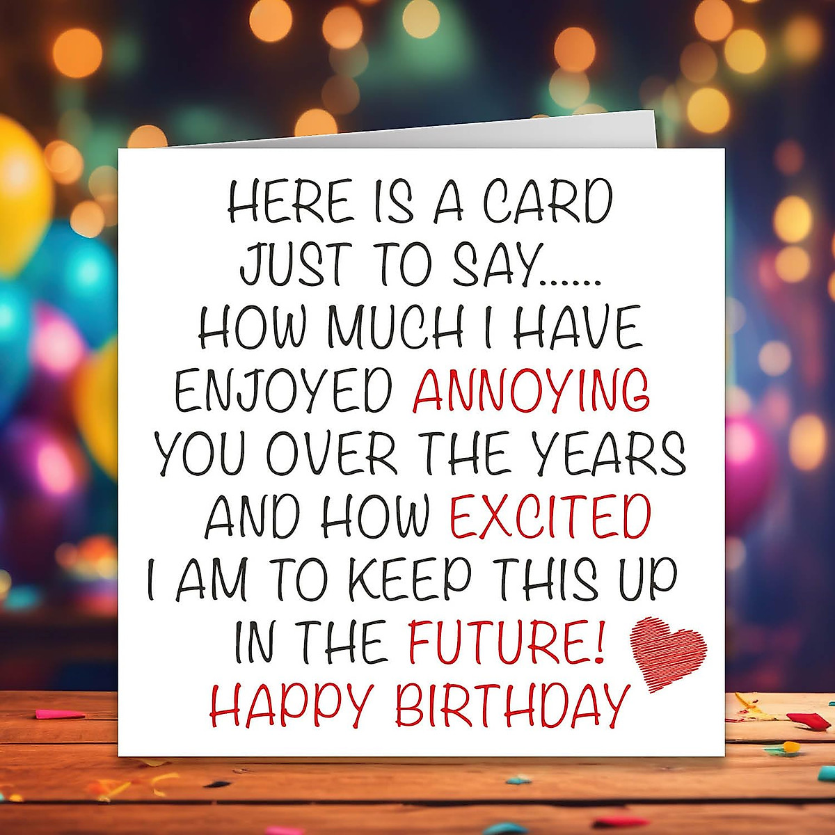 Cult Kitty Funny Birthday Card - Enjoyed Annoying - Humorous Greeting Card for Her or Him