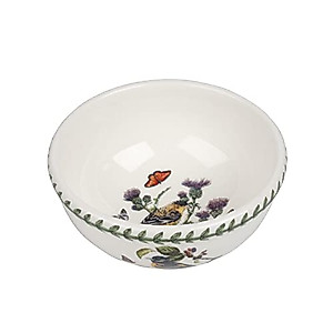 Portmeirion Botanic Garden Birds | Set of 6 Assorted Bird Motifs Fruit Bowls for Breakfast and Desserts | 5.5 Inch Made of Fine Earthenware | Dishwasher and Microwave Safe | Made in England