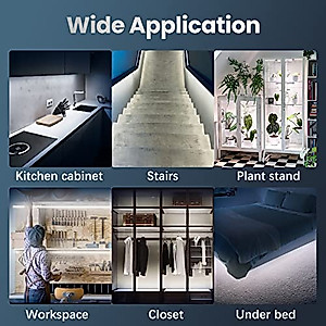 TJOY White LED Strip Lights, 16.4 Ft Vanity Mirror Lights Bright 6500K Daylight White, Dimmable and Strong Adhesive, Flexible Cuttable DIY Lighting for Bedroom Bathroom Makeup Mirror Kitchen Cabinet.