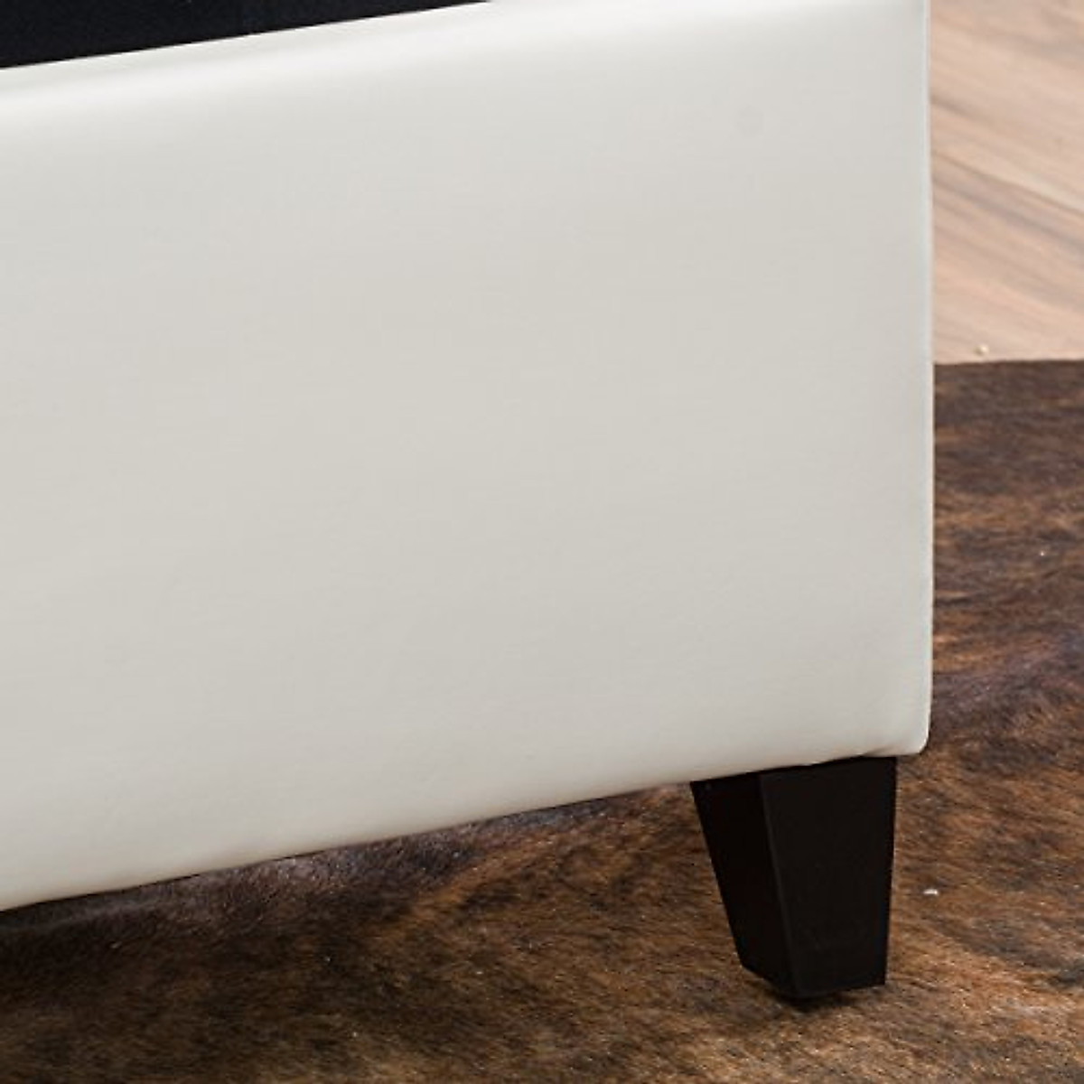 Christopher Knight Home Glouster PU Storage Ottoman, Ivory