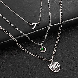 UoYu TFYU The Vampire Jewelry Set Hope Mikaelson Inspired Necklace Elena Gilbert Opening Vervain Locket Pendant Necklace Damon's Ring with Sticker 24 pcs