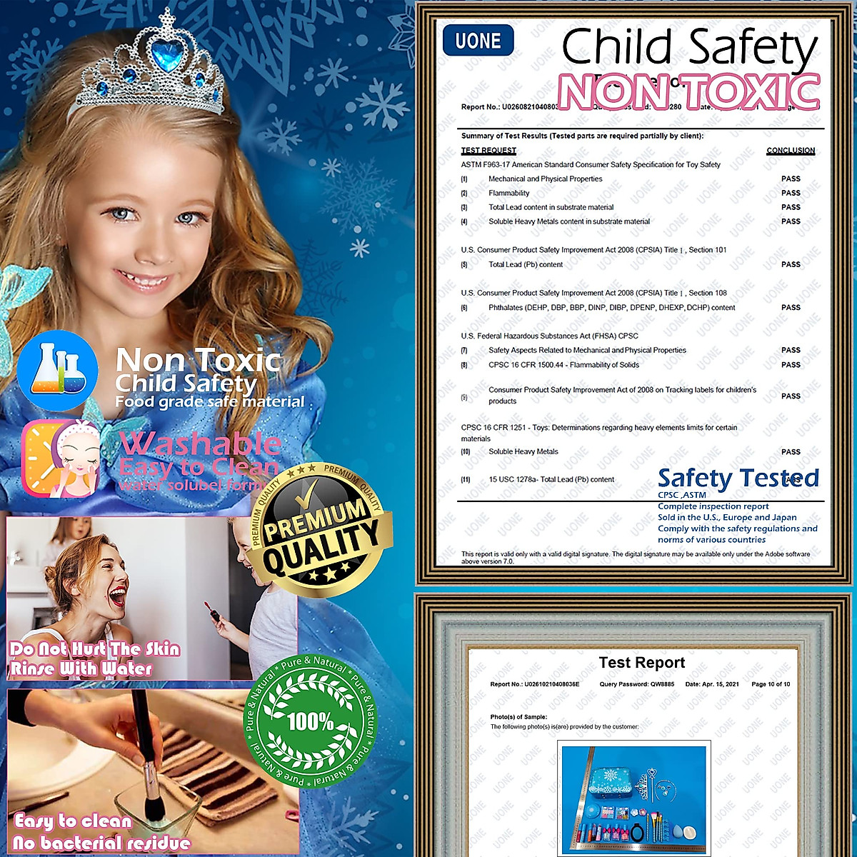 Kids Makeup Kit for Girl - Washable Real Make-up Kit Toy for Little Girls, Toddler Make up & Non-Toxic Cosmetic Set, Play Pretend Dress Up Starter, Age 4 5 6 7 8 Year Olds Child Birthday Gift 32Pcs