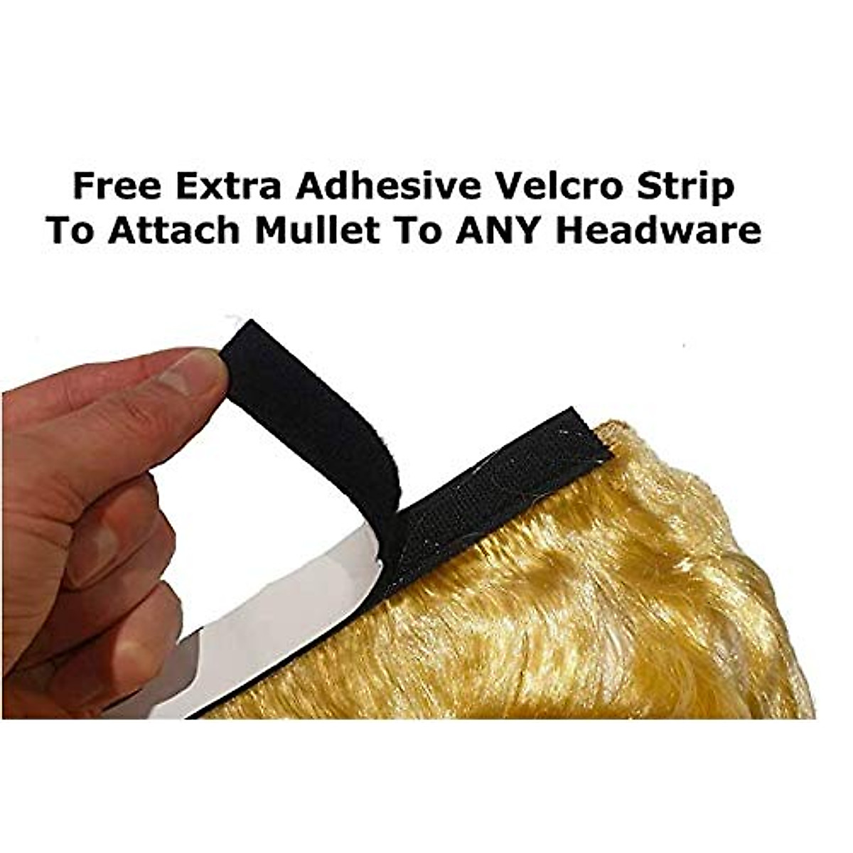 HandinHandCreations USA Blonde Mullet Hat Wig Merica Redneck Exotic Wig