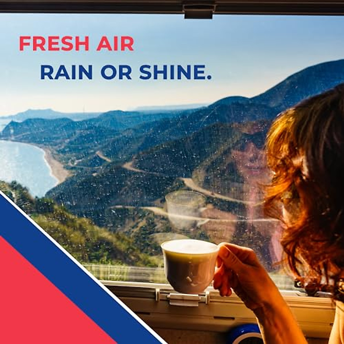 MAXXAIR Maxxfan Deluxe Vent, Fan and Vent Cover All in One - Powerful 4-Speed Reversible Fan with Thermostat, Built-in Rain Cover, Exhuast Air Only, Fits 14"x14" Roof Openings, Smoke (00-06401K)