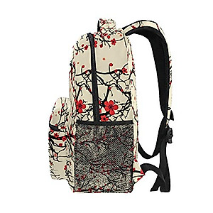 Japanese Cherry Blossom Sakura Tree Backpacks Travel Laptop Daypack School Bags for Teens Men Women