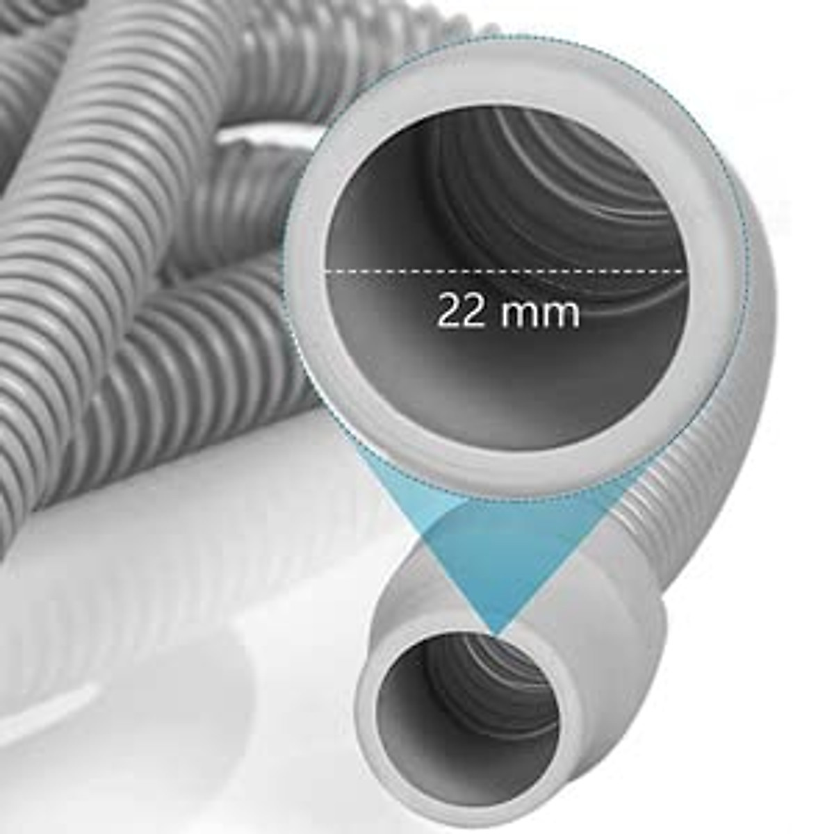 resplabs Hose - 6 feet gray Hose - Universal Tube Compatible with All ResMed and Philips Respironics Machines - 1 Pack