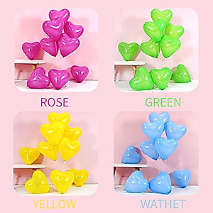 STIMULATE SZXXZZMY 50 6-inch Red Color Heart shaped Latex Balloons for Valentines Day,Propose Marriage,Wedding Party