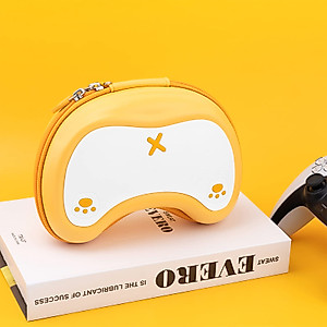 GeekShare Cute Corgi PS5 Gaming Controller Case-Controller Holder Hard Shell Travel Carrying Case for Playstation 5, PS4, NS Pro, Xbox with Room for Cable Cord and Accessories