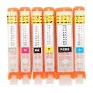 FTVOGUE 5PCS Ink Cartridge, Reusable Printing Ink Cartridge PGBK BK C M Y 5 Color for Printing (970-971)