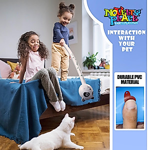 Novelty Place 6 Pcs Inflatable Animals Stick with Sound - Jungle Safari Animal Balloons Stick Blow Up Toys for Kids Animal Theme Birthday Party Favors and Decorations