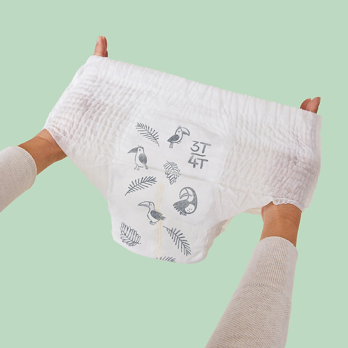 Parasol Clear+Dry™ Diaper Pants | Natural Training Diaper | Pure Ingredients, Water Based Ink, Non-Woven Fabric with Dermatest Excellent Seal | Rash Protection Diaper Set, Size 5 (26+ lbs.) 96 Count