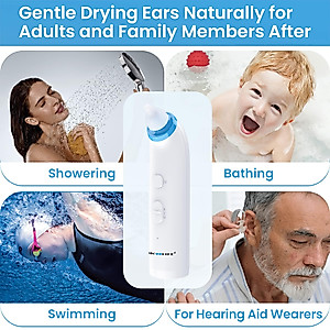 BOCOOLIFE Ear Dryer Ear Blow Dryer Swimming Ear Moisture Swimmers Ear Drier Swim Ear Blower Electronic Ear Water Remover Rechargeable Battery Operated Ear Fluid Remover Ear Dryer for Swimmers Dry Ears