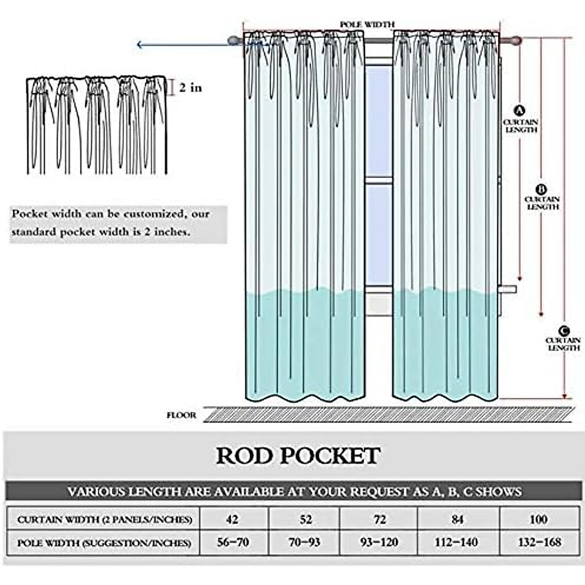 Dreaming Casa Solid White Sheer Curtains for Bedroom Rod Pocket Curtains, 4 Panels 52" W x 96" L
