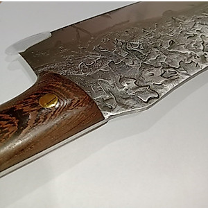 Lifespace 8in Chef Chopping Cleaver with 3 Rivets & Wood Handle