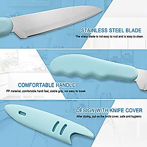 Paring Knife,3 Pieces New Sharp and Durable Fruit Knife, Comfortable Non-slip Handle, with Protective Cover, Suitable for Most Types of Vegetables and Fruits (pink,blue,green)