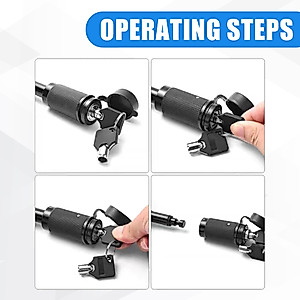 ZBGUN 1 PC Car Hitch Lock with Locking Keys, 6.7In Waterproof Durable Metal Vehicle Tow Receiver Hitch Lock Pin, Universal Anti-Theft Weatherproof RV Trailer Receiver Lock Accessories (Black)