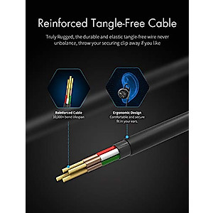 VEENAX Pogo Wireless Headphones, Bluetooth Sport Earphones, Fitness Earbuds with Mic, Magnetic and Super Bass, 8H Playtime, Sweatproof, in Ear Stereo Headset for iPhone iPad iPod Phone MP3, Black