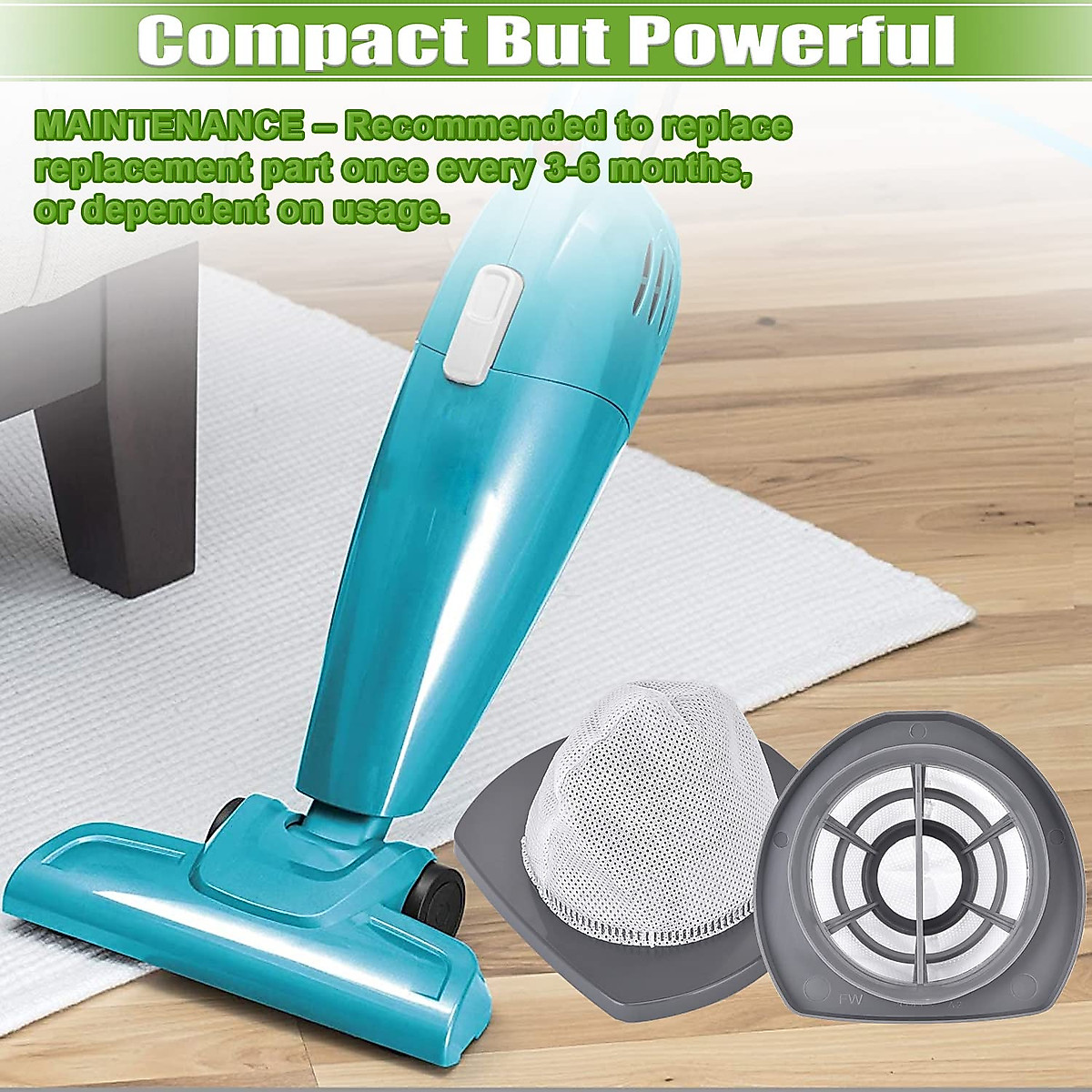 Anicell 2033 Featherweight Filter for Bissell Featherweight Stick Lightweight Bagless Vacuum 20331 20333 20334 20336 20339 2033M, 4 Mesh Filters 6 Foam Filters Replacement, Replace part# 1611508