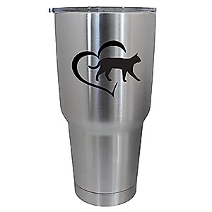 Epic Designs Cup drinkware tumbler sticker - Cat love paw prints dog animal lover pets - cool sticker decal