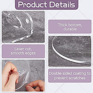 PH PandaHall 4 Pack Acrylic Shelves for Wall, Clear Floating Shelves Wall Mounted Display Shelf Shelf Organizer with Screws for Storage and Decoration, Bathroom, Bedroom, Office, Living Room