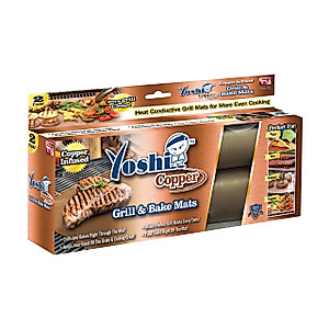 YOSHI GRILL & BAKE MATS (2 Pack), Copper