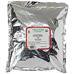Frontier Co-op Certified Organic Fair Trade Irish Breakfast Tea, 1-Pound Bulk, Rustic, Warm & Bold Black Tea, Kosher,