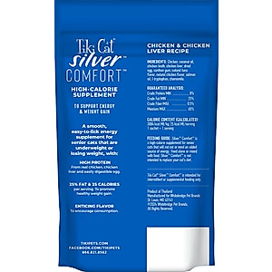 Tiki Cat Silver Comfort Chicken & Chicken Liver Recipe 5.6 oz. (20/.28oz) (20 Sachets)