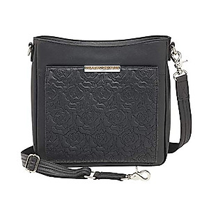 Gun Tote'n Mamas GTM Embroidered Lambskin Cross-Body Tactical Bag Accessories, Black