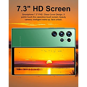 Echoamo 5G Unlocked Cell Phones，4G+128GB Dual Sim Smartphones, 6.8inches Waterdrop Screen C21 Unlocked Mobile Telefono, Android Unlocked Phone 24+48 MP | 5000mAh | Fingerprint Lock & Face ID (Green)