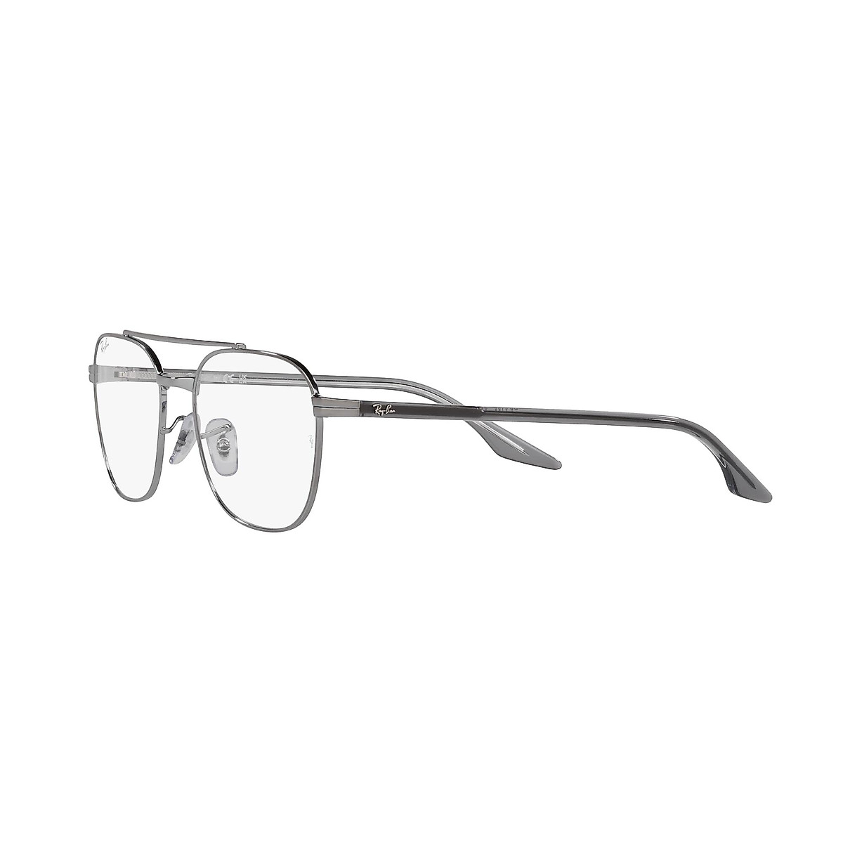 Ray-Ban RX6485 Square Prescription Eyewear Frames, Gunmetal/Demo Lens, 55 mm
