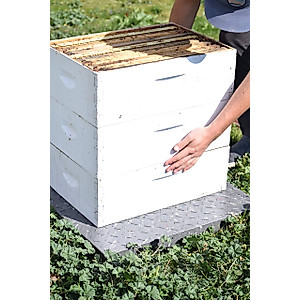 AC Condensing Unit Support Pad 24x24x3 | Equipment Support Pad | Generator Pad for HVAC Units, Generators, AC Condensers, Air Conditioners, Beehives & More | 100% Recycled Plastic AC Condenser Pad