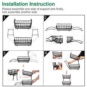 TomCare 2-Tier Fruit Basket Metal Fruit Bowl Bread Baskets Detachable Fruit Holder kitchen Storage Baskets Stand - Screws Free Design for Fruits Breads Vegetables Snacks, Bronze