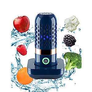 BCRTO Vegetable and Fruit Cleaner Machine, Aquapur Water-Proof Fruit Cleaning Device with OH-ion Purification Technology 250min Working time and Wireless Charging, for Cleaning Fruit, Grain,Meat